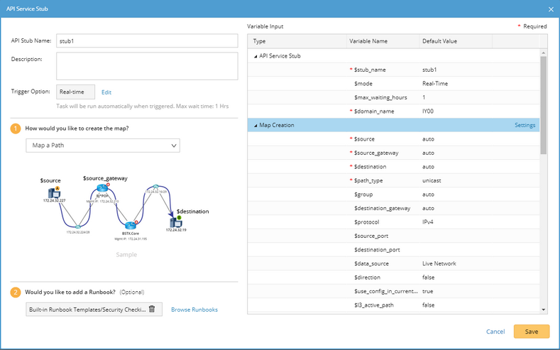 Adding API-Triggered Tasks in NetBrain